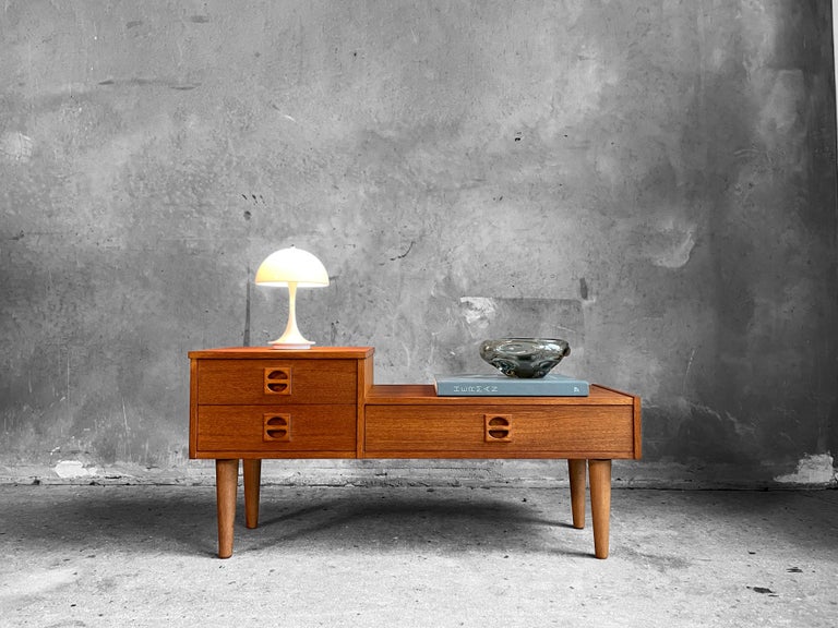 Teak Hallway Sideboard Bench, Denmark, 1960s For Sale at 1stDibs