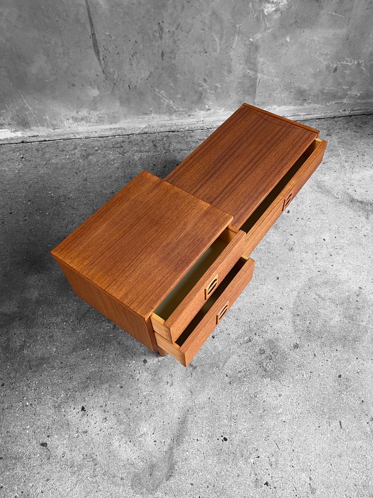 Teak Hallway Sideboard Bench, Denmark, 1960s For Sale at 1stDibs