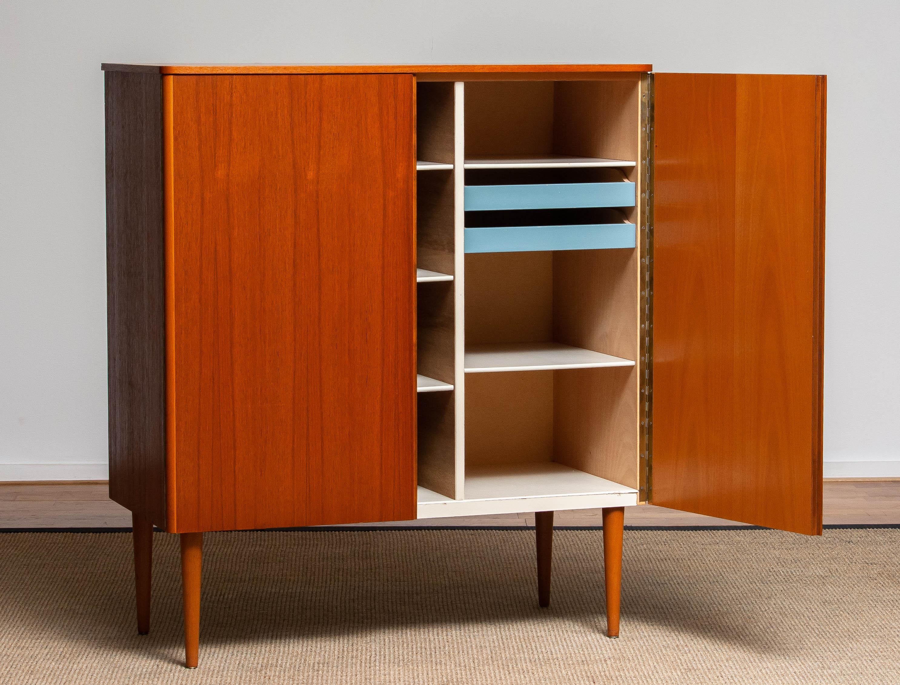 Teak High Boy / Buffet Cabinet From The 1950s Made In Sweden For Sale ...