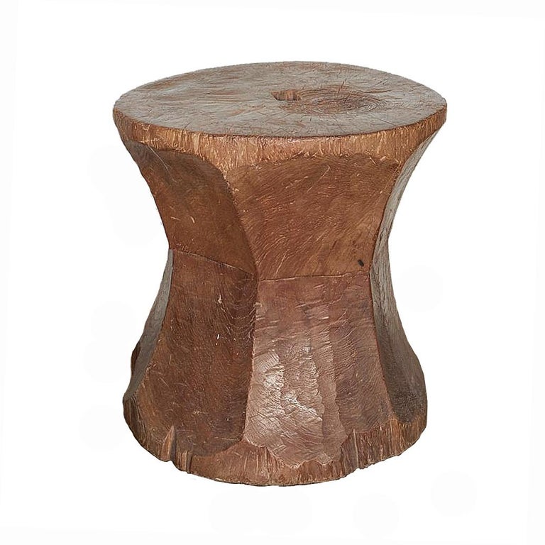 Teak Hourglass-Shape End Table from Indonesia, Mid-20th Century at 1stDibs