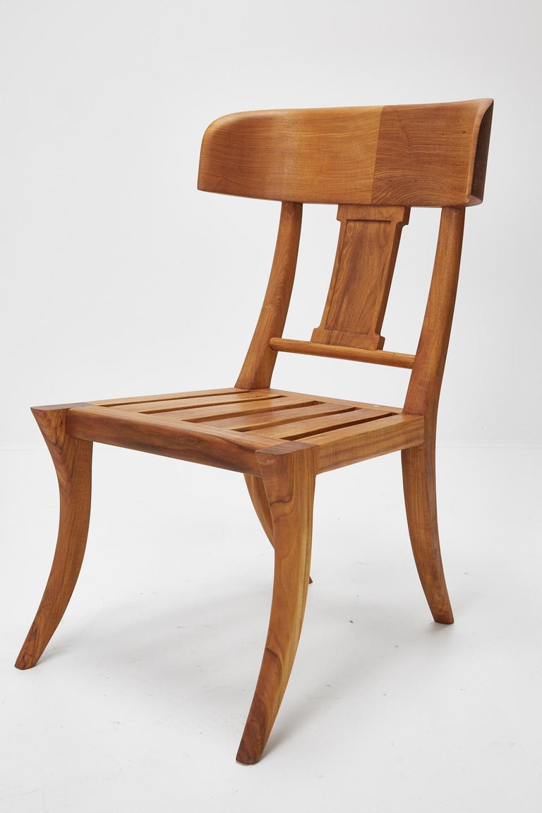 Teak Klismos Side or Dining Chair by Michael Taylor Collections at 1stDibs