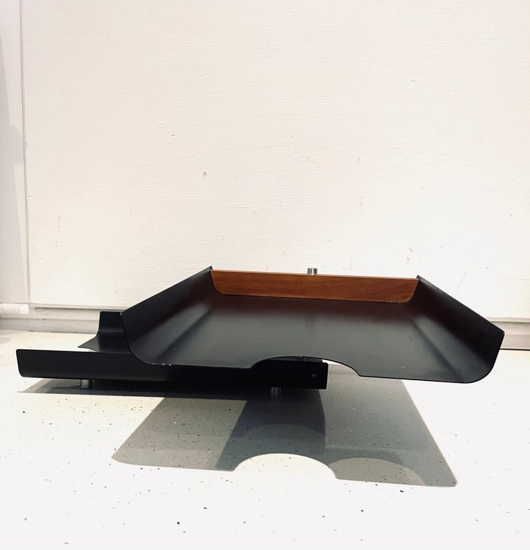 Teak and Metal Double Letter Desk Tray by Peter Pepper Products of ...