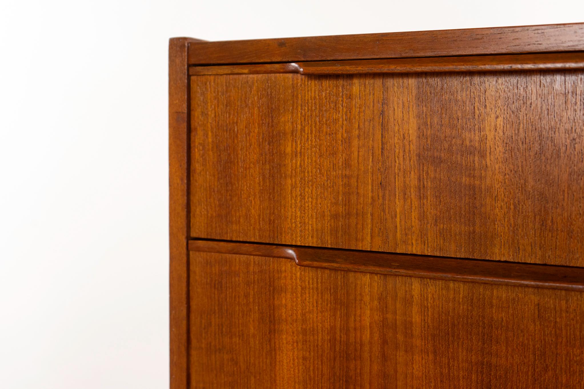 Teak Mid-Century Modern Highboy Dresser For Sale at 1stDibs