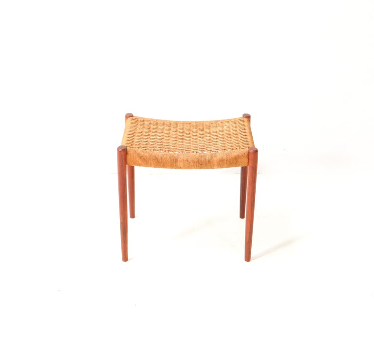 Teak Mid-Century Modern Stool Model 80A by Niels Otto Møller, 1960s For ...