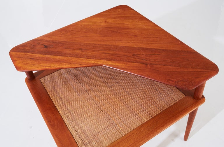 Teak "Minerva" Corner Table by Peter Hvidt and Orla Molgaard-Nielsen ...