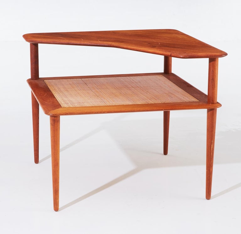 Teak "Minerva" Corner Table by Peter Hvidt and Orla Molgaard-Nielsen ...
