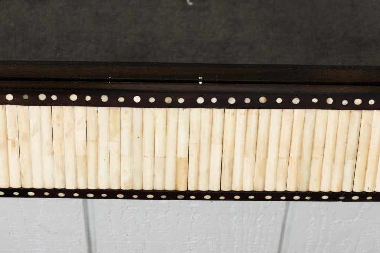 Teak Mirror with Bone Inlay For Sale at 1stDibs | bone inlay mirror ...