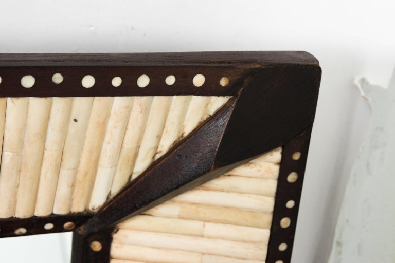 Teak Mirror with Bone Inlay For Sale at 1stDibs | bone inlay mirror ...