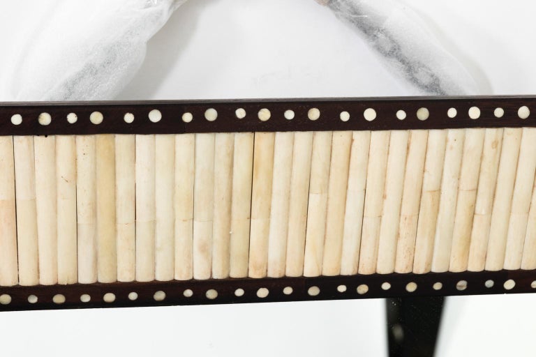 Teak Mirror with Bone Inlay For Sale at 1stDibs | bone inlay mirror ...