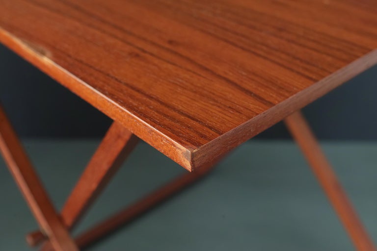 Teak Nesting Folding Tables by Illum Wikkelsø for Silkeborg at 1stDibs