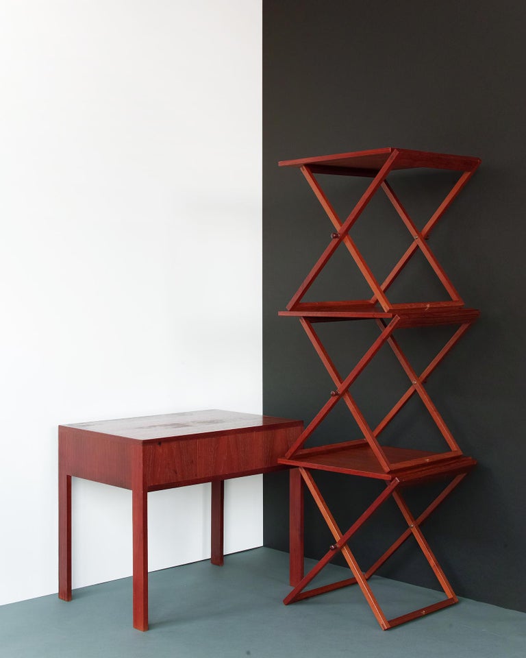 Teak Nesting Folding Tables by Illum Wikkelsø for Silkeborg at 1stDibs