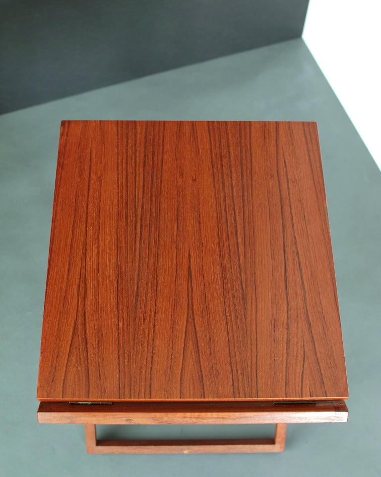 Teak Nesting Folding Tables by Illum Wikkelsø for Silkeborg at 1stDibs