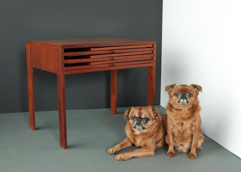 Teak Nesting Folding Tables by Illum Wikkelsø for Silkeborg at 1stDibs