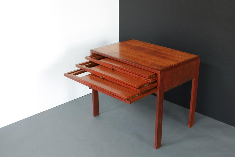 Teak Nesting Folding Tables by Illum Wikkelsø for Silkeborg at 1stDibs