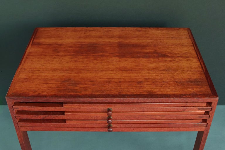Teak Nesting Folding Tables by Illum Wikkelsø for Silkeborg at 1stDibs