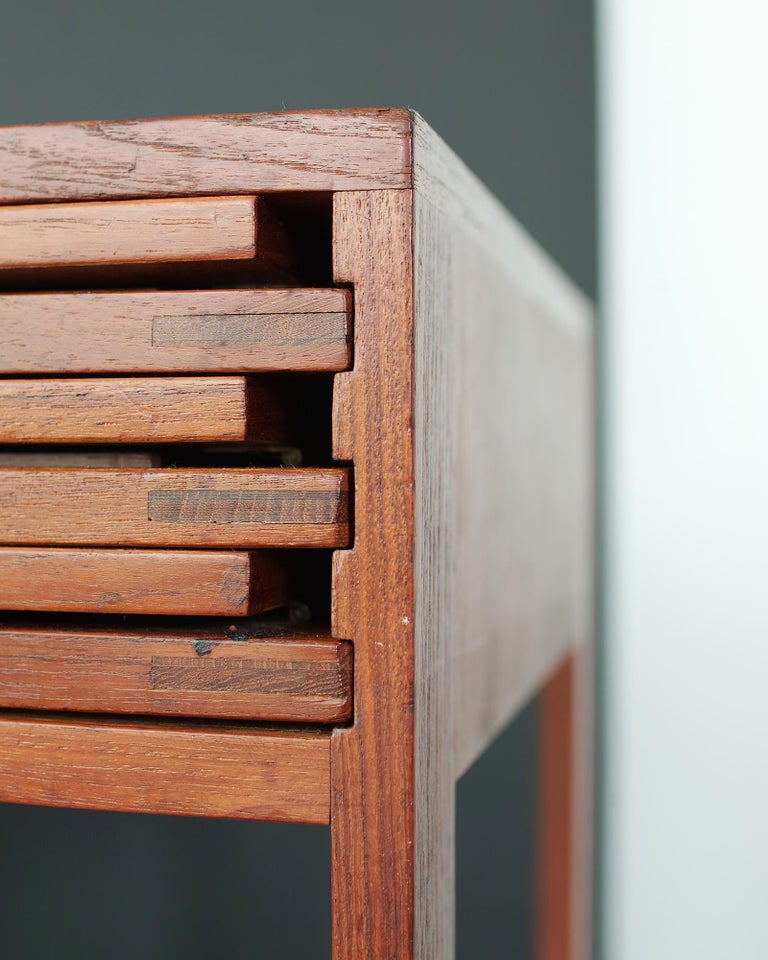 Teak Nesting Folding Tables by Illum Wikkelsø for Silkeborg at 1stDibs