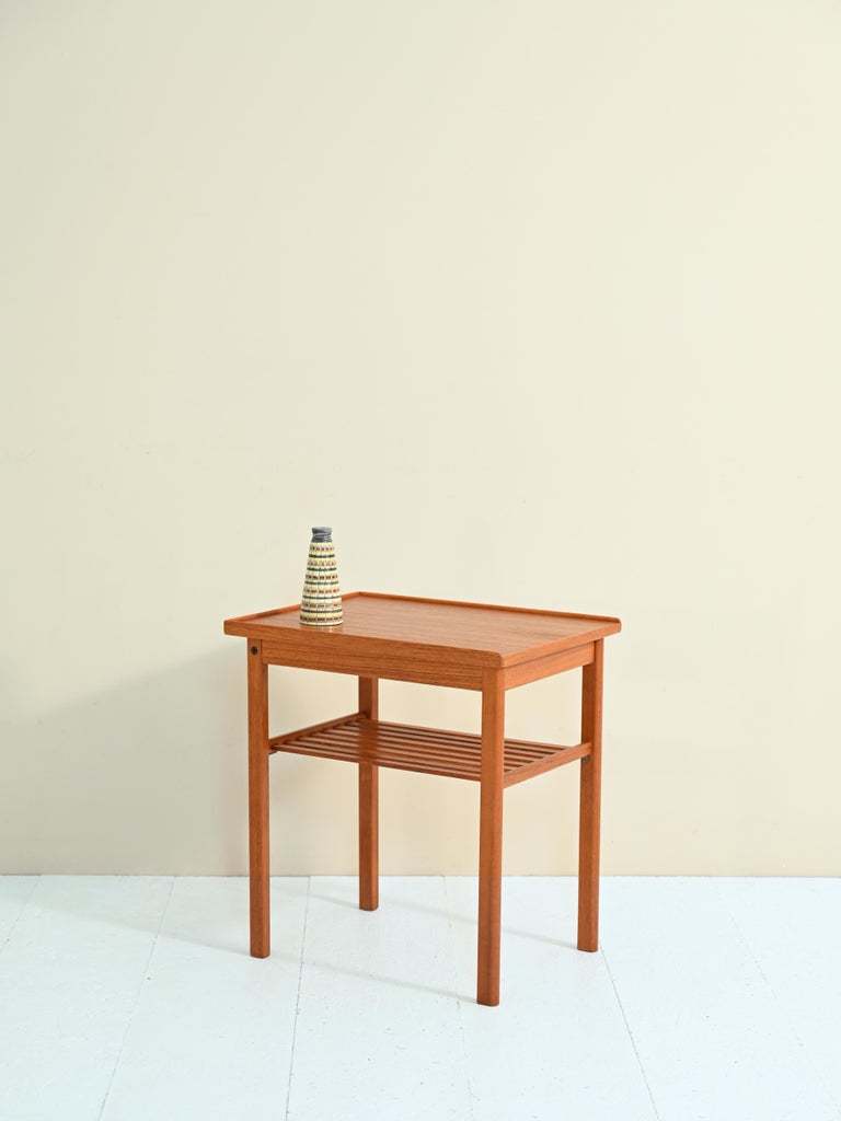 Teak Nightstand/Side Table with Drawer For Sale at 1stDibs