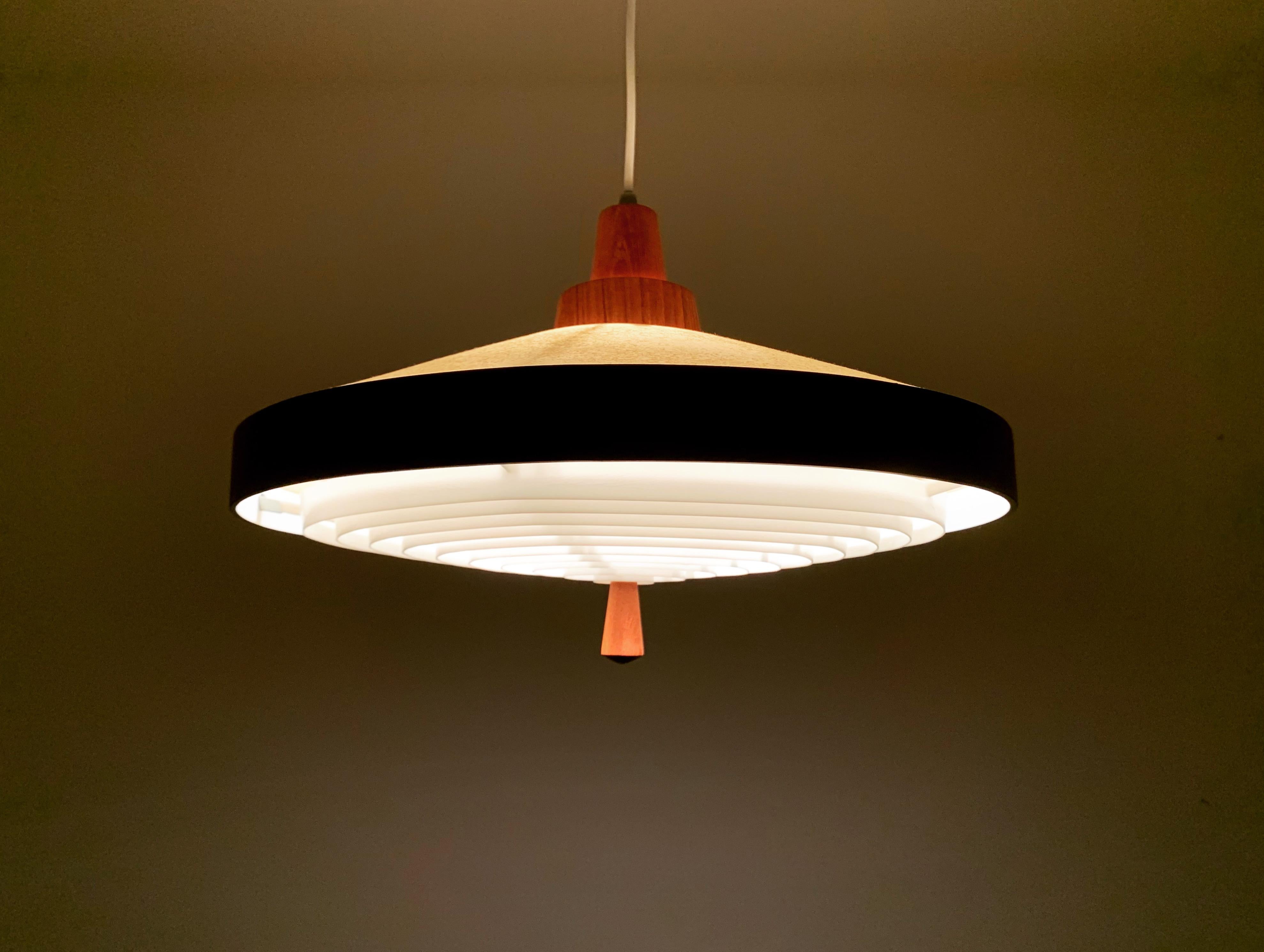 Teak pendant lamp by Temde at 1stDibs