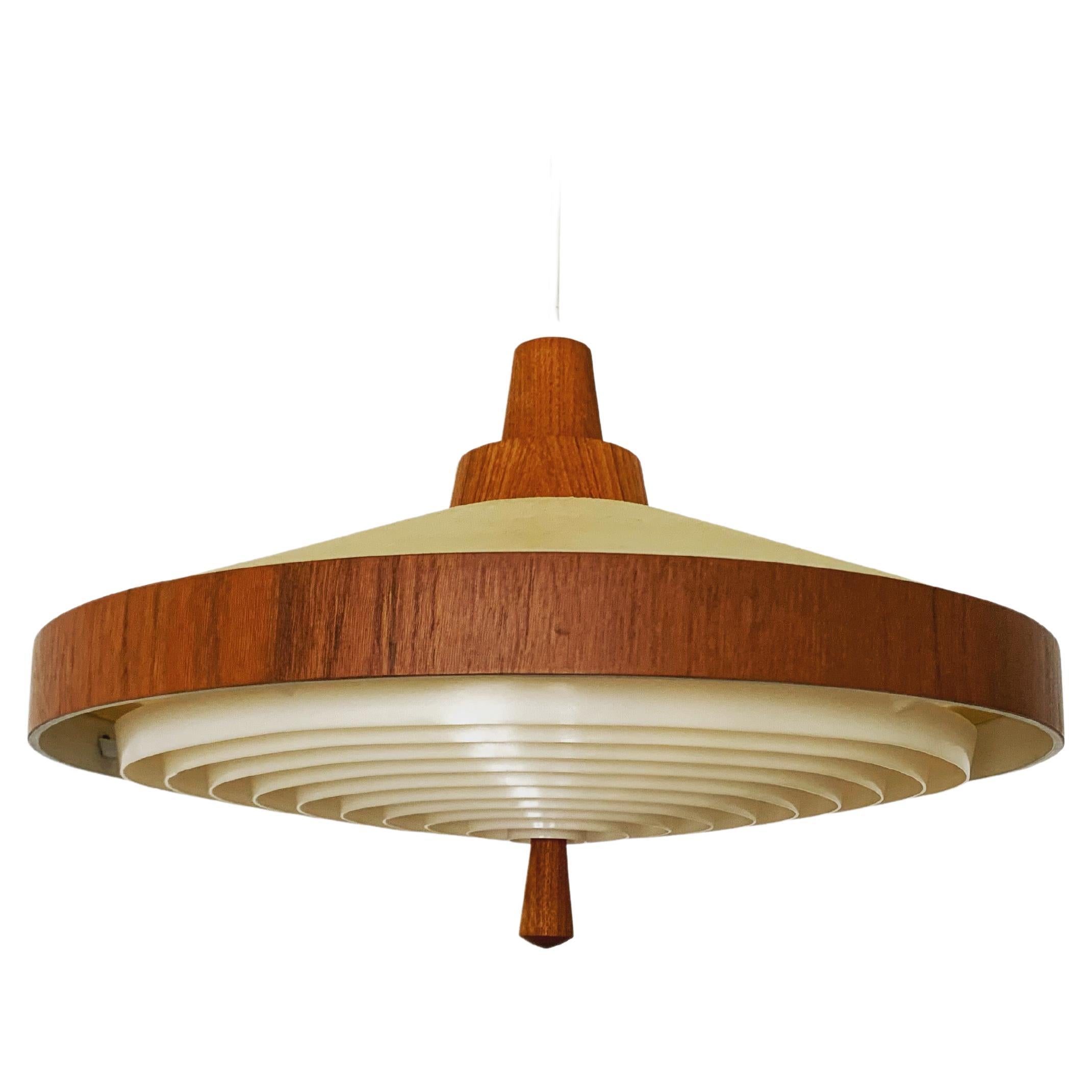 Teak pendant lamp by Temde at 1stDibs