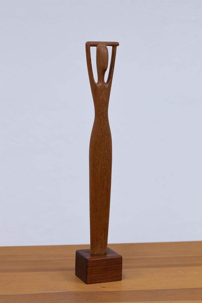 Teak Sculpture by Johnny Mattsson, Sweden For Sale at 1stDibs