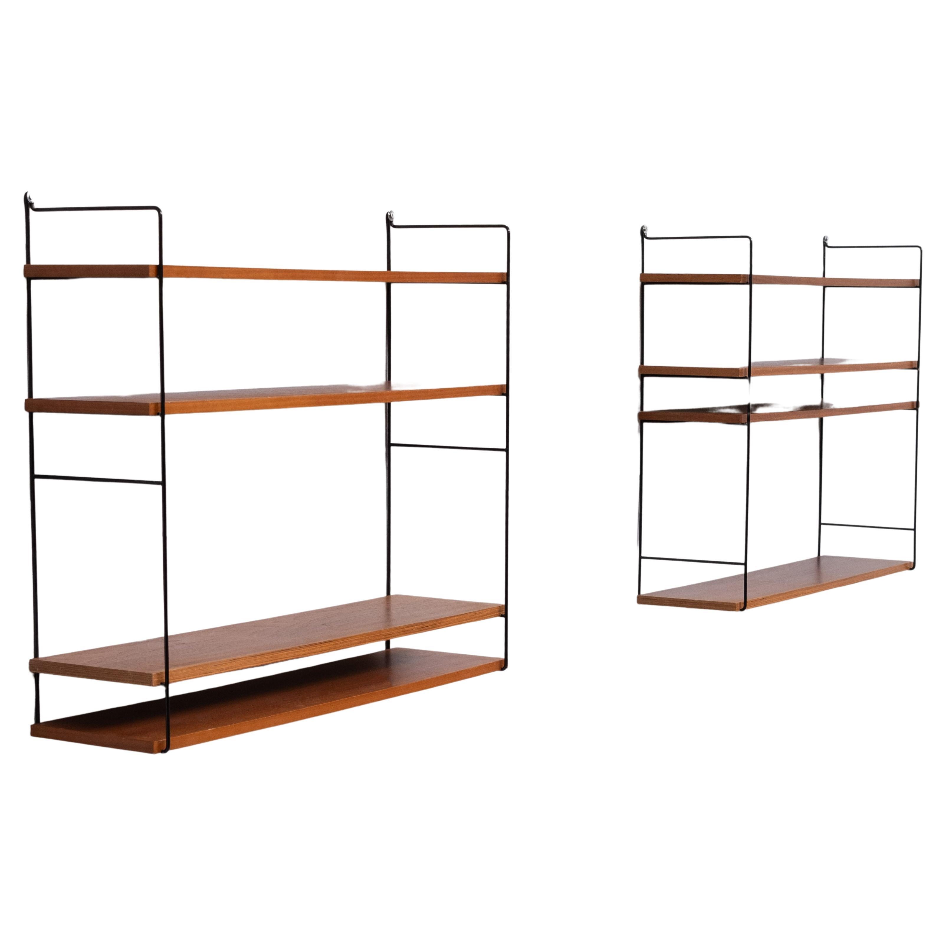 Teak shelves Wall racks 1970s For Sale at 1stDibs