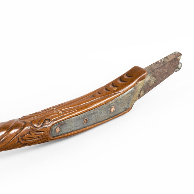 Teak Ship’s Tiller with a Bulldog’s Head at 1stDibs