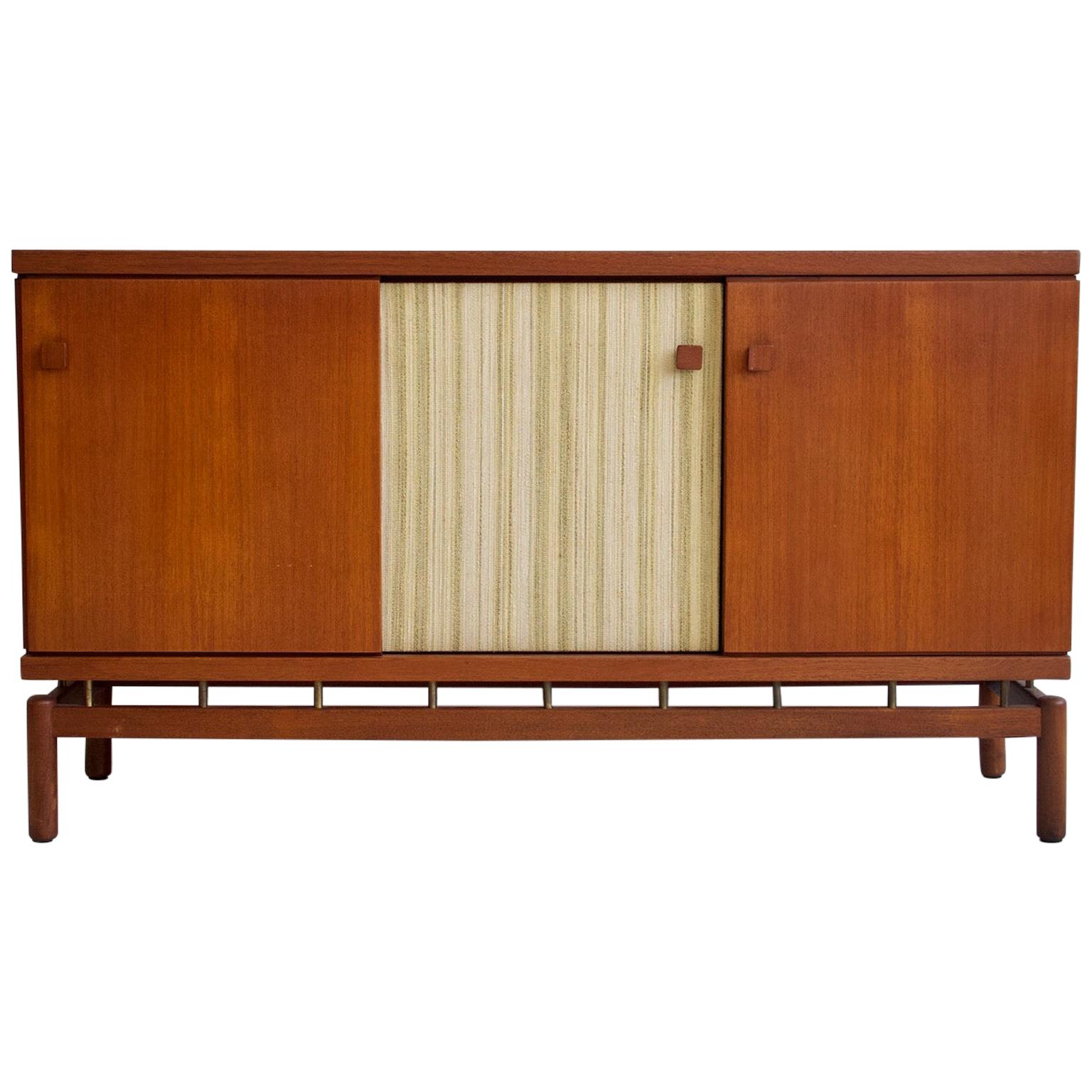 Teak Sideboard with Sliding Doors and Drawers by Amma at 1stDibs