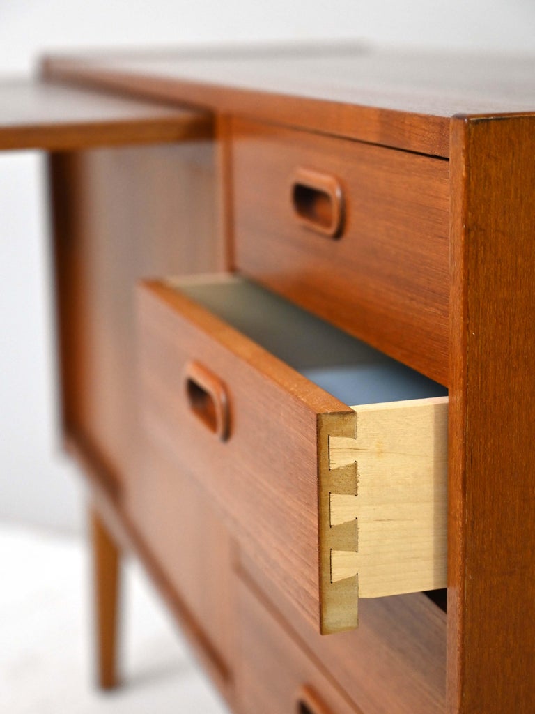 Teak Sideboard with Pull-Out Desk For Sale at 1stDibs