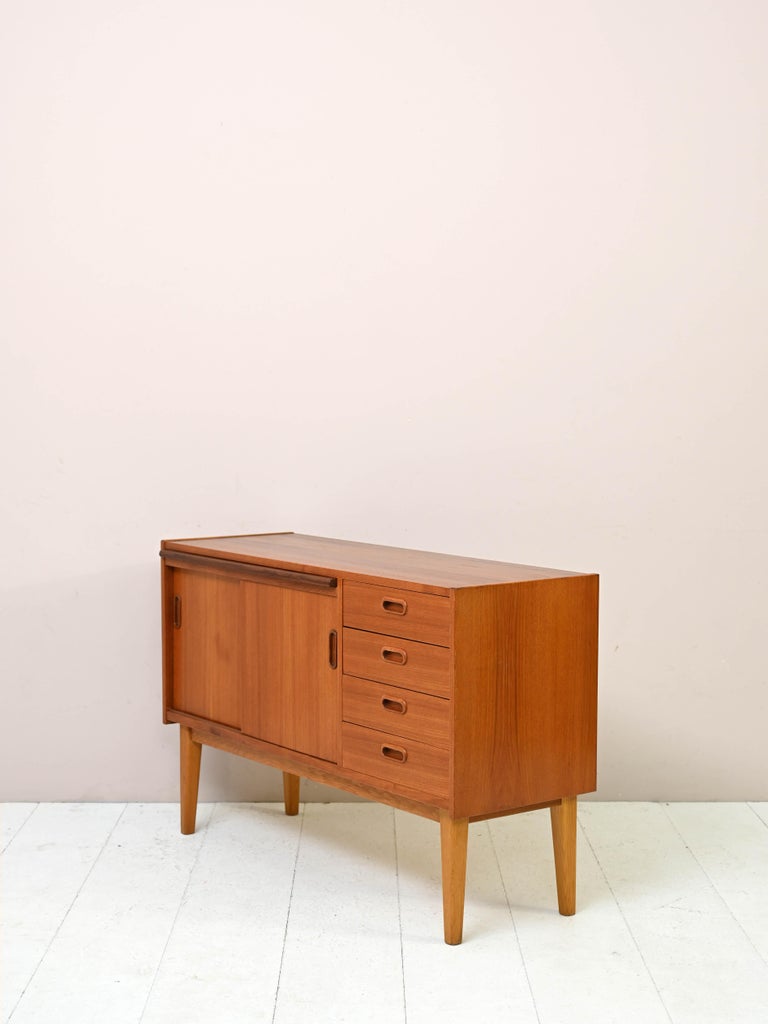 Teak Sideboard with Pull-Out Desk For Sale at 1stDibs