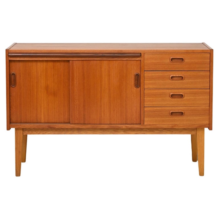 Teak Sideboard with Pull-Out Desk For Sale at 1stDibs