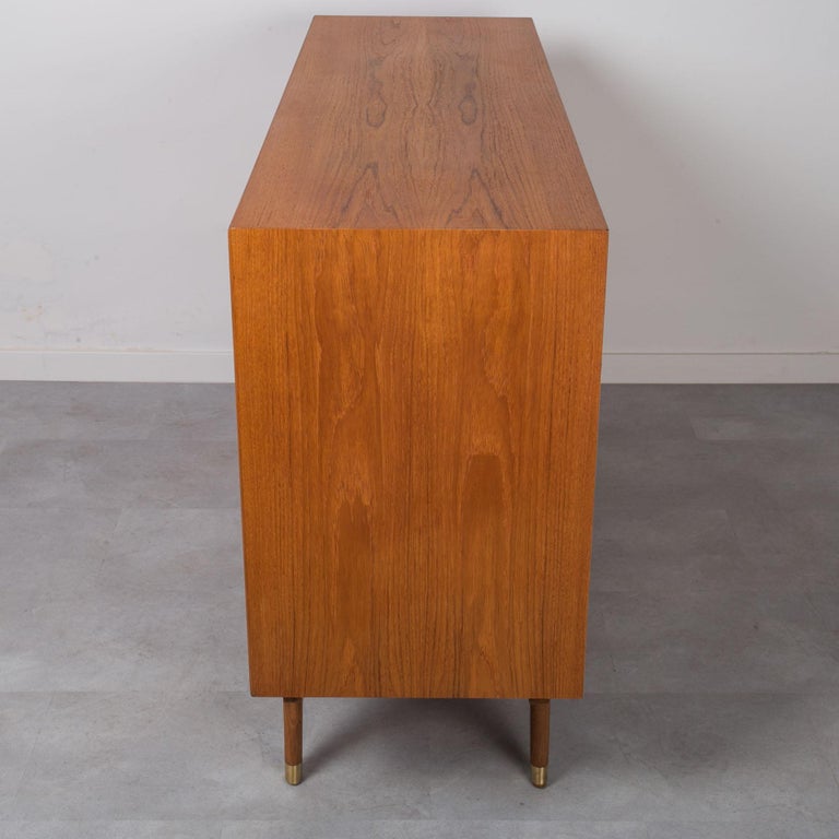 Teak Sideboard with tambour doors, Norway, 1960s at 1stDibs