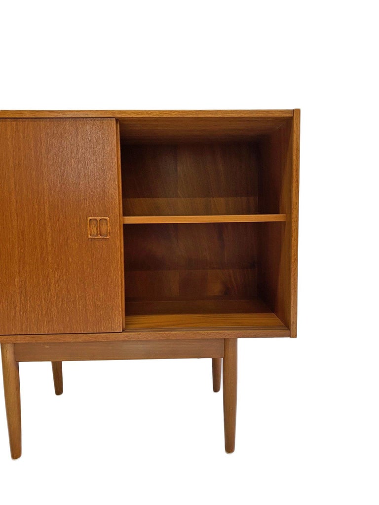 Teak Small Sideboard with Sliding Doors Mid Century 1960s Danish For ...