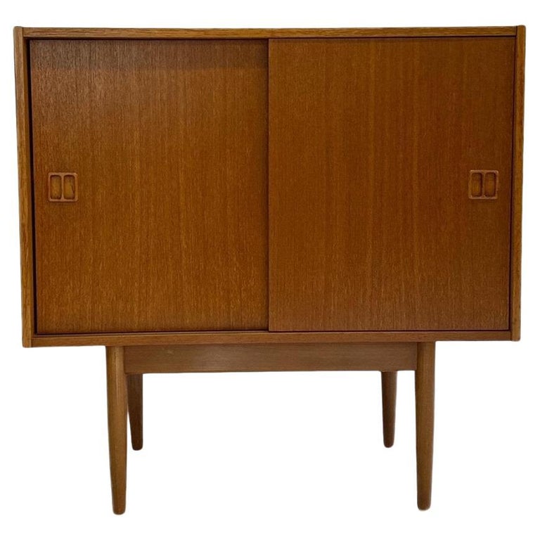 Teak Small Sideboard with Sliding Doors Mid Century 1960s Danish For ...