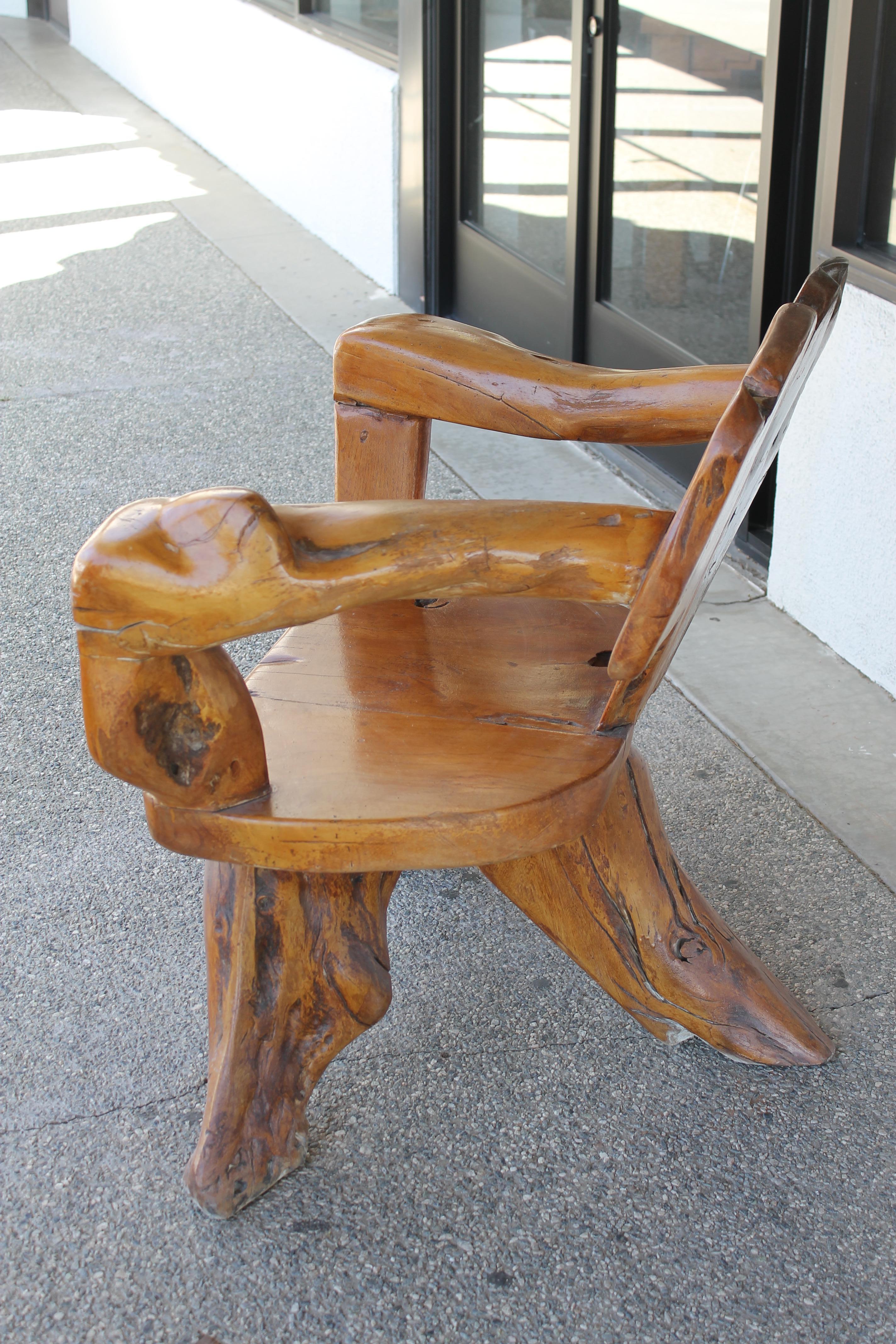Teak Tree Root Studio Club Chair, #1 of 2 at 1stDibs | tree root chair ...