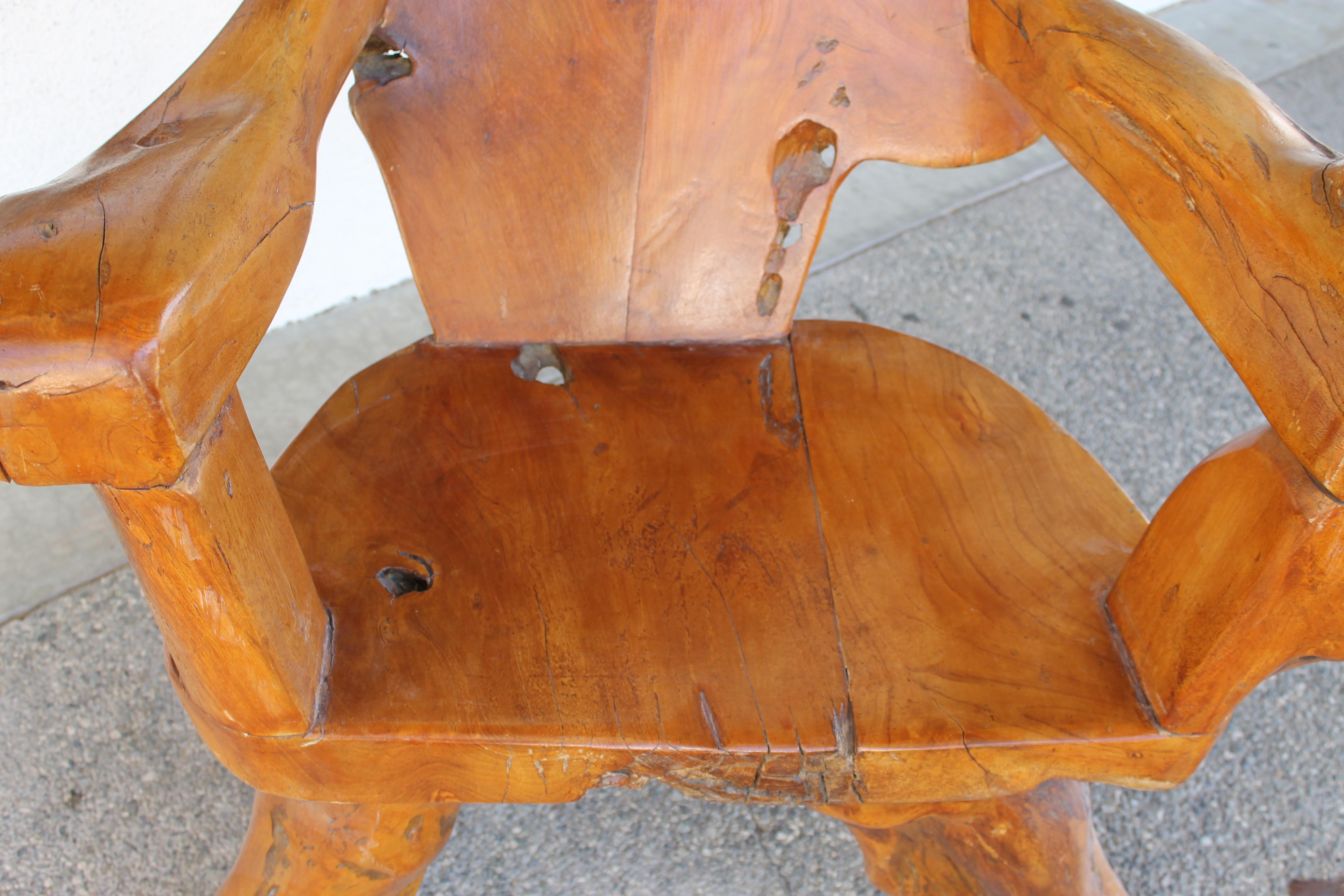 Teak Tree Root Studio Club Chair, #1 of 2 at 1stDibs | tree root chair ...