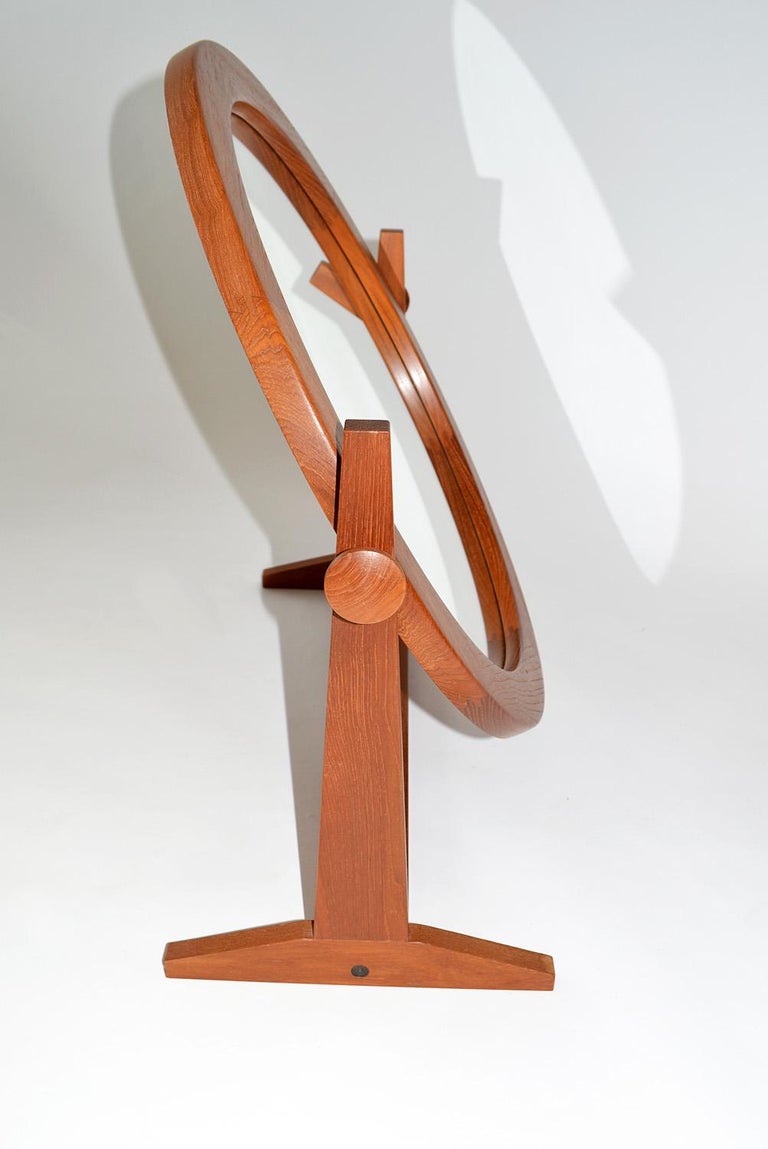 Teak Vanity or Table Mirror by Pedersen and Hansen, Denmark Mid-Century ...