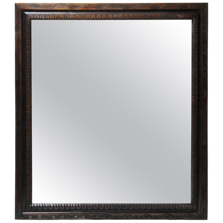 Teak Wood Mirror For Sale at 1stDibs