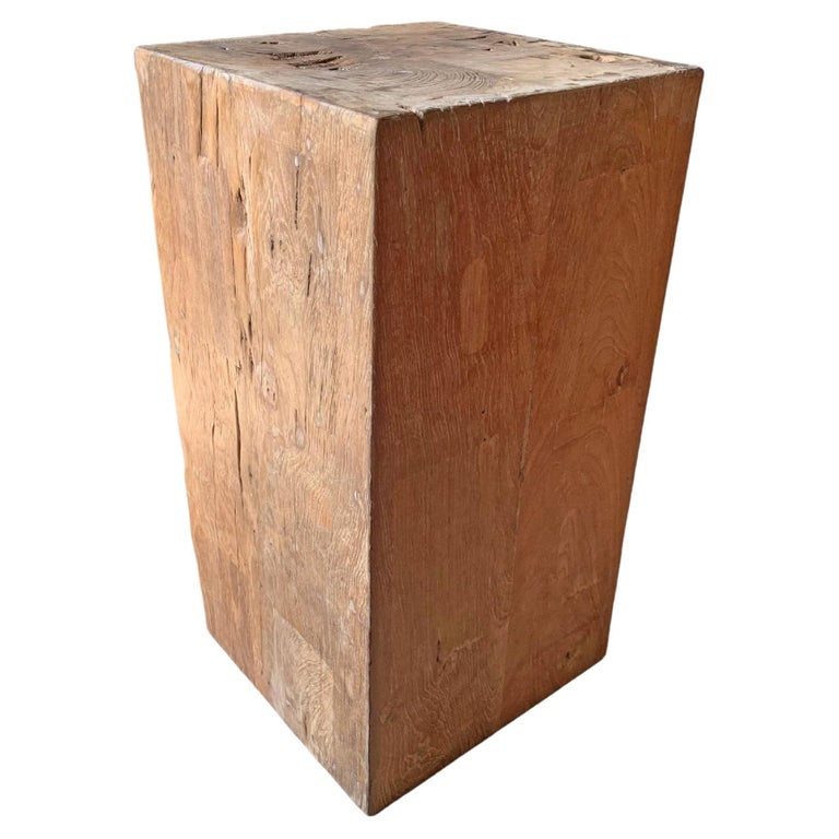 Teak Wood Pedestal Crafted in Java, Indonesia For Sale at 1stDibs