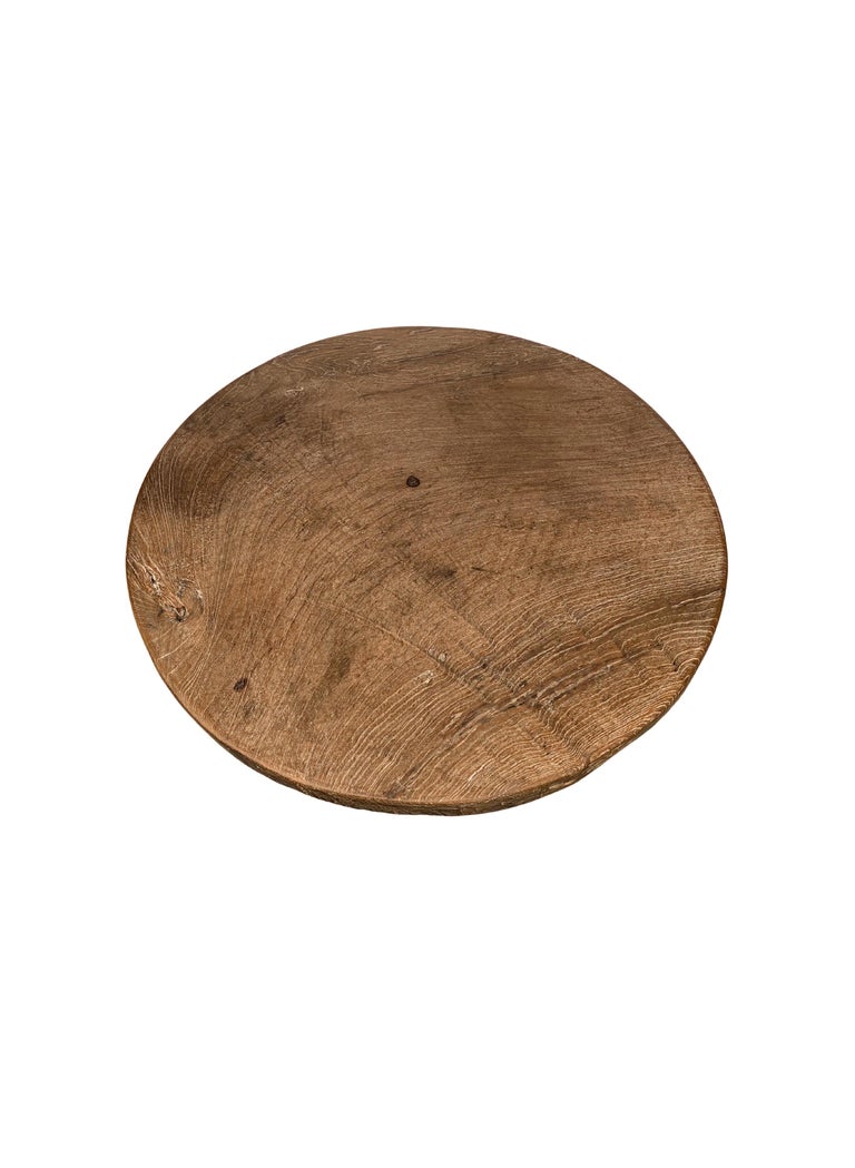 Teak Wood Round Table, Java, Indonesia, C. 1950 For Sale at 1stDibs
