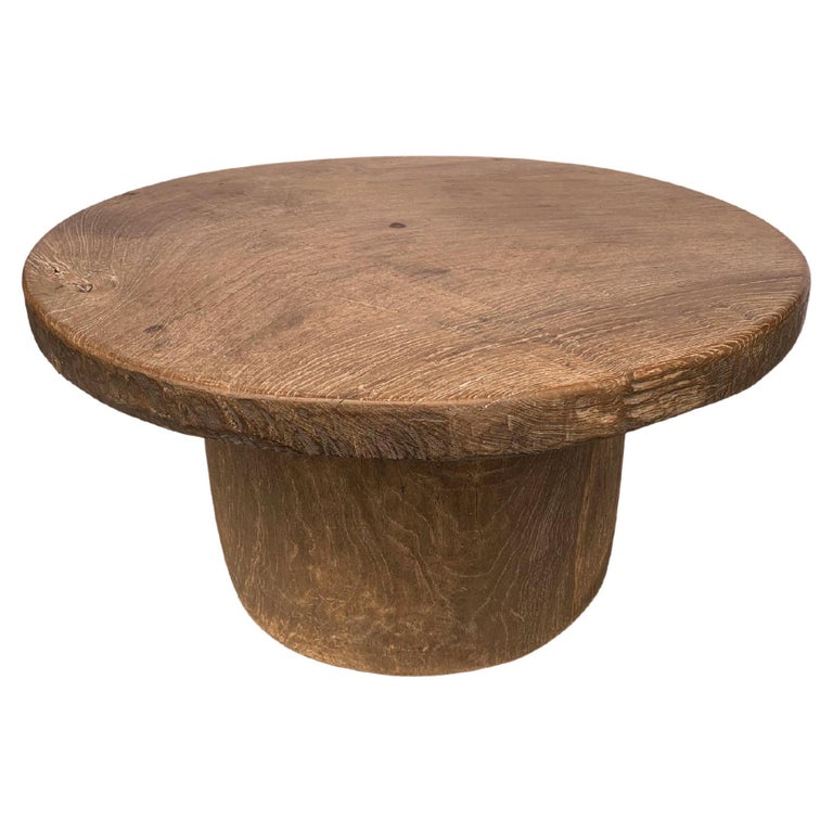 Teak Wood Round Table, Java, Indonesia, C. 1950 For Sale at 1stDibs