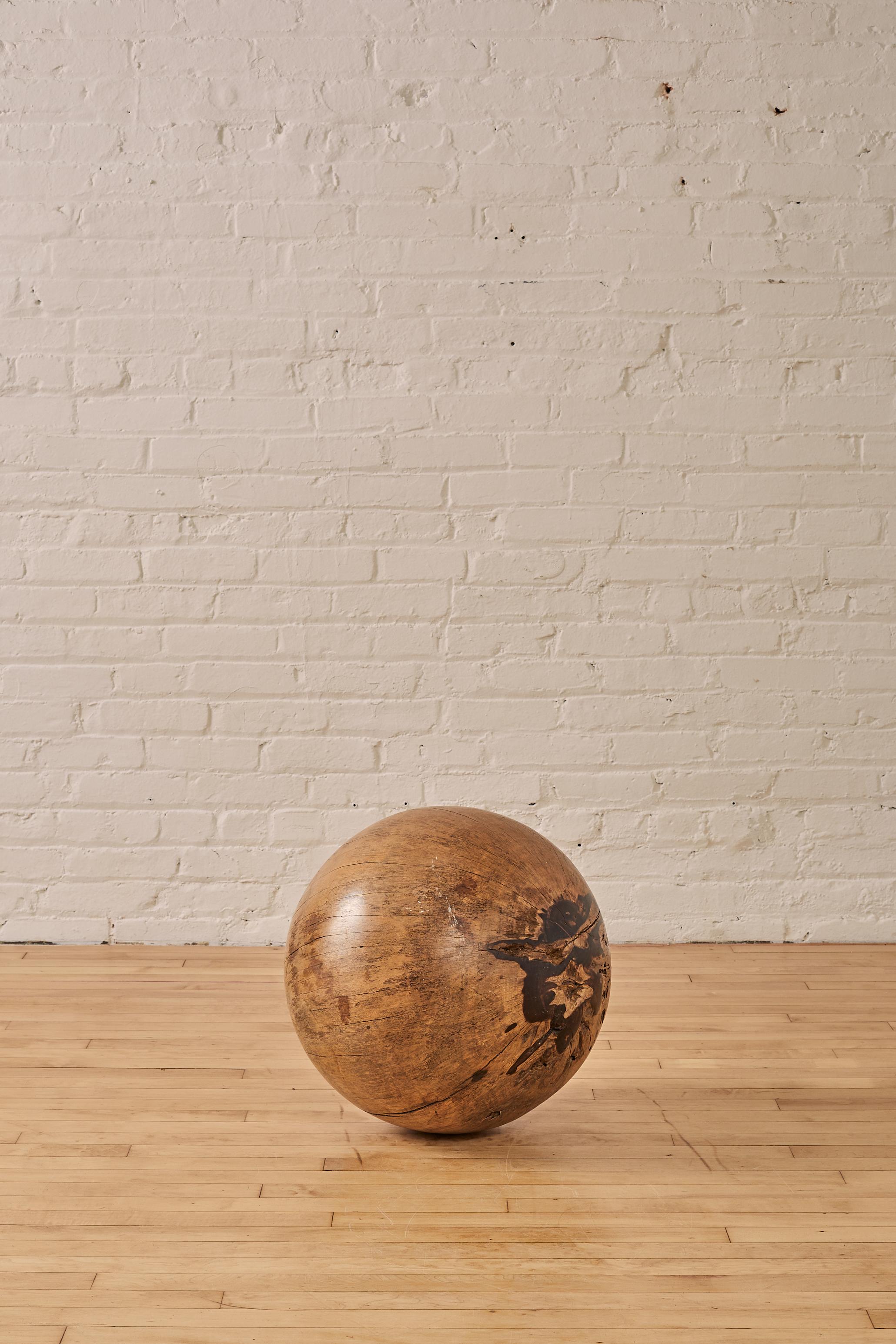 Teak Wood Sphere at 1stDibs