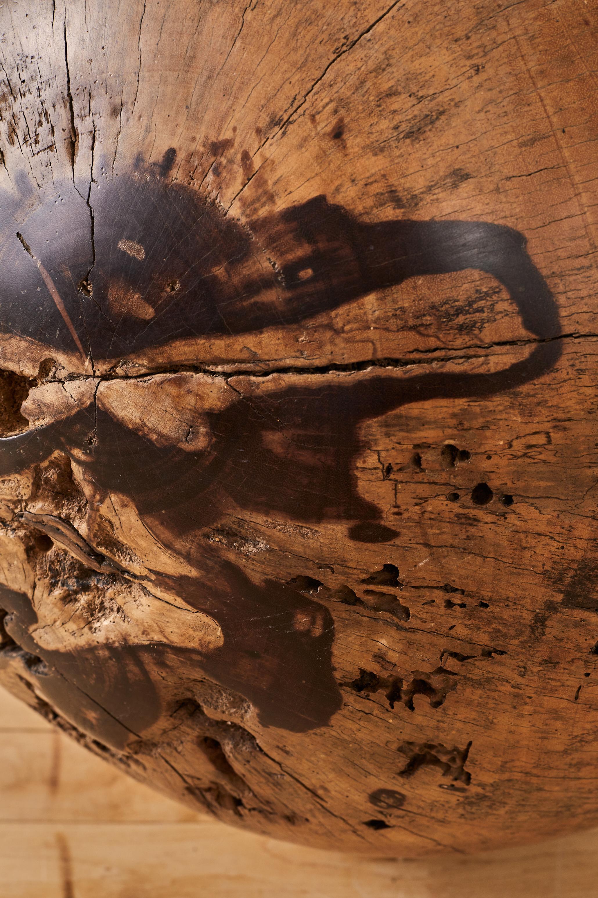 Teak Wood Sphere at 1stDibs