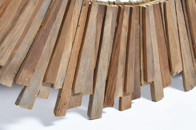 Teak Wood Sunburst Mirror at 1stDibs