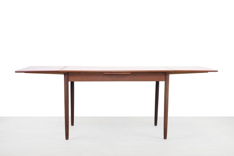 Teak Wooden Dining Room Table Danish Design at 1stDibs