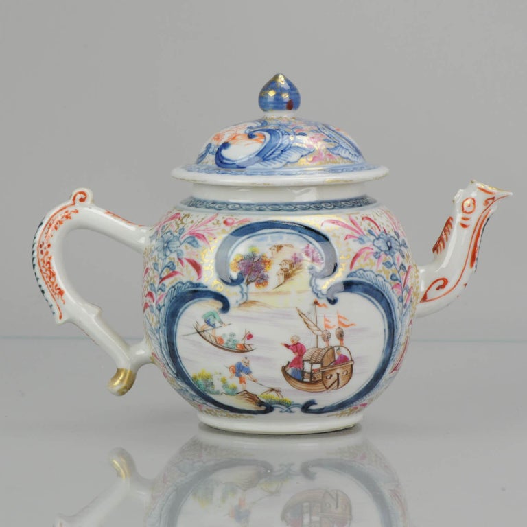 Teapot Mandarin Chinese Porcelain Boats Merchants, China, Qianlong ...