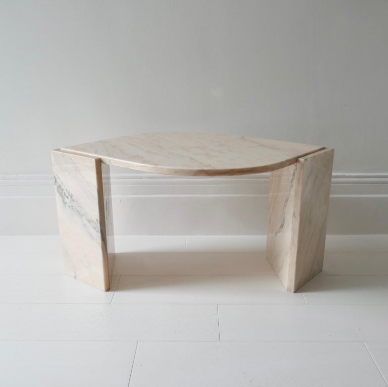 Tear Shaped Coffee Table in Light Pink Marble, Italy 1970s For Sale at ...