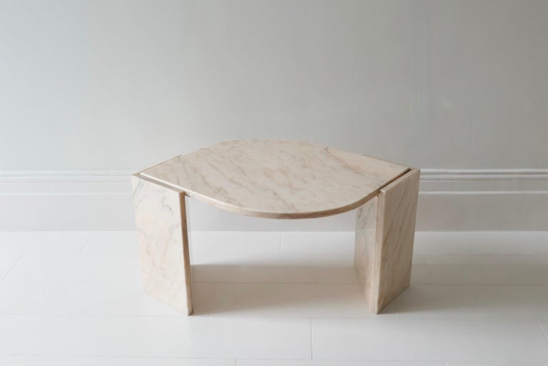 Tear Shaped Coffee Table in Light Pink Marble, Italy 1970s For Sale at ...