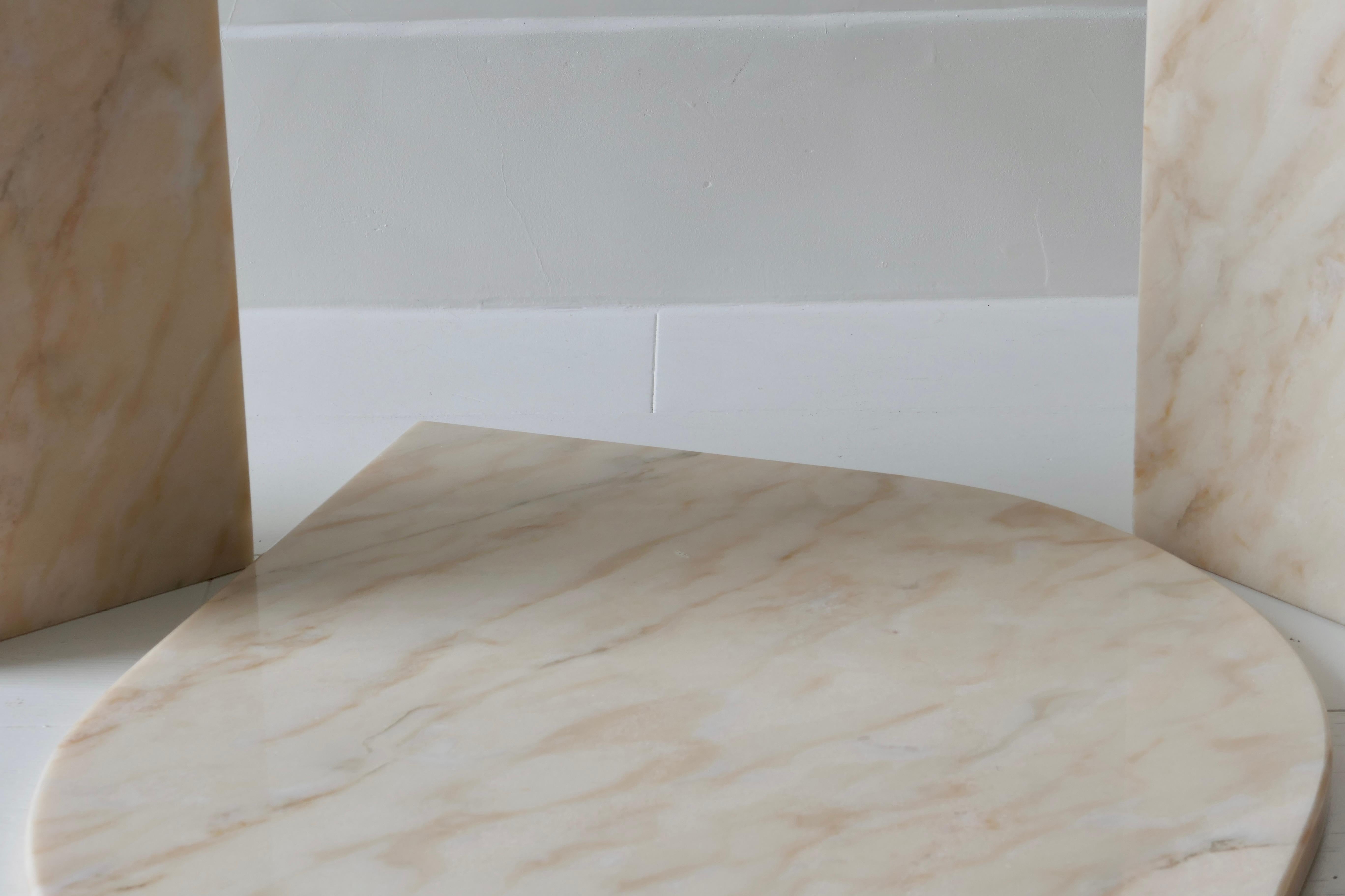 Tear Shaped Coffee Table in Light Pink Marble, Italy 1970s For Sale at ...