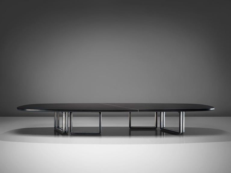 Tecno Design Centre Large Black Table For Sale at 1stDibs