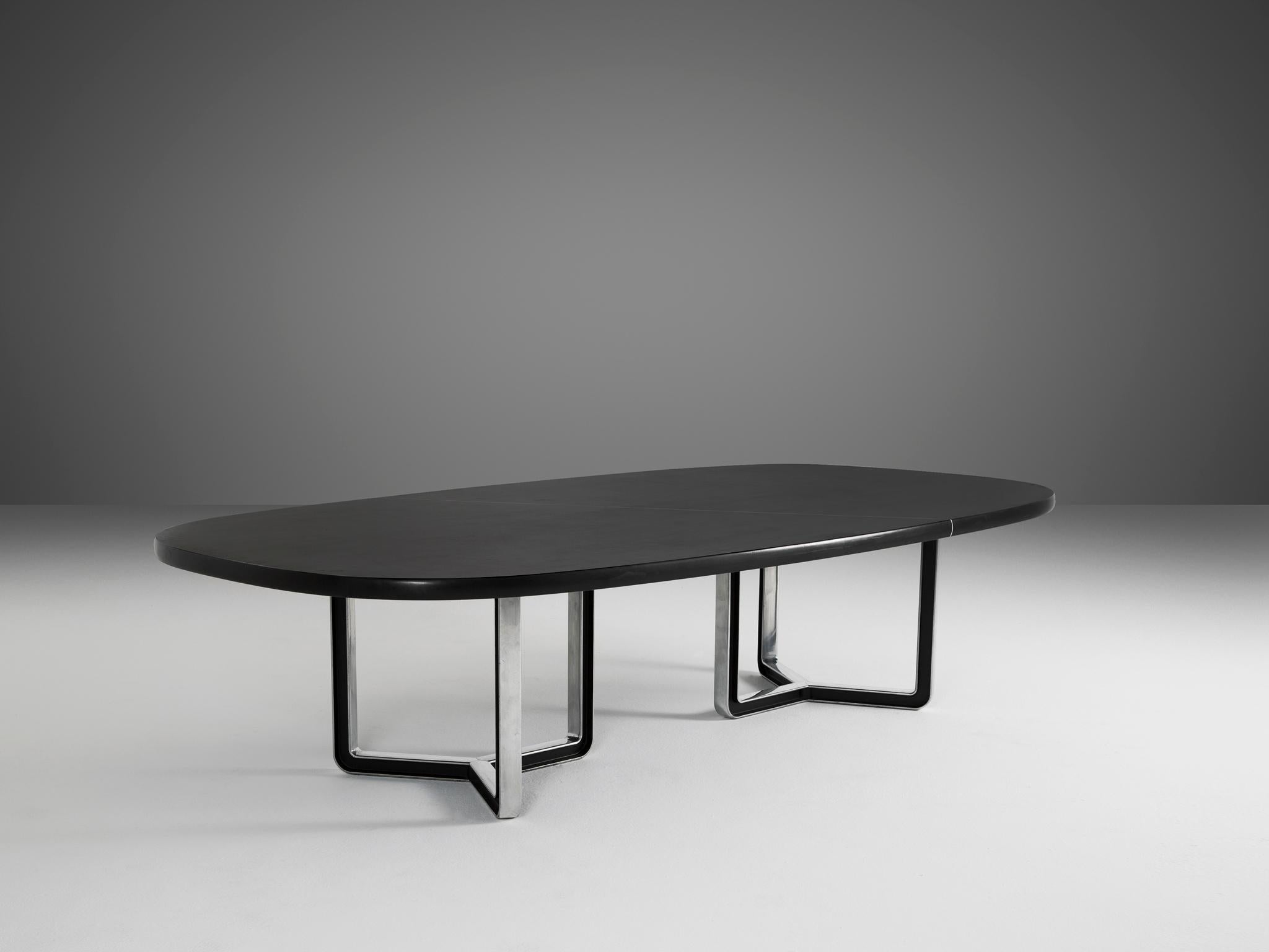 Tecno Large Black Conference Table For Sale at 1stDibs | black ...